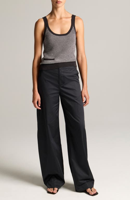 VINCE Vince Birdseye Pocket Cotton Blend Tank